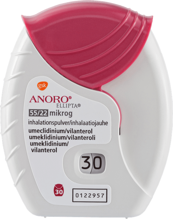 ANORO ELLIPTA (Inhalationspulver, avdelad dos 55 mikrogram/22 mikrogram ...